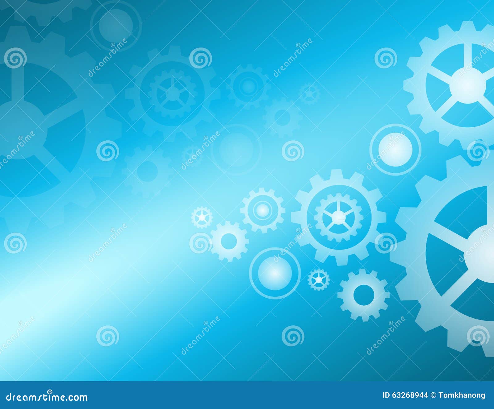 Cogs Wheels Blue Lights Background Vector Design. Stock Vector ...