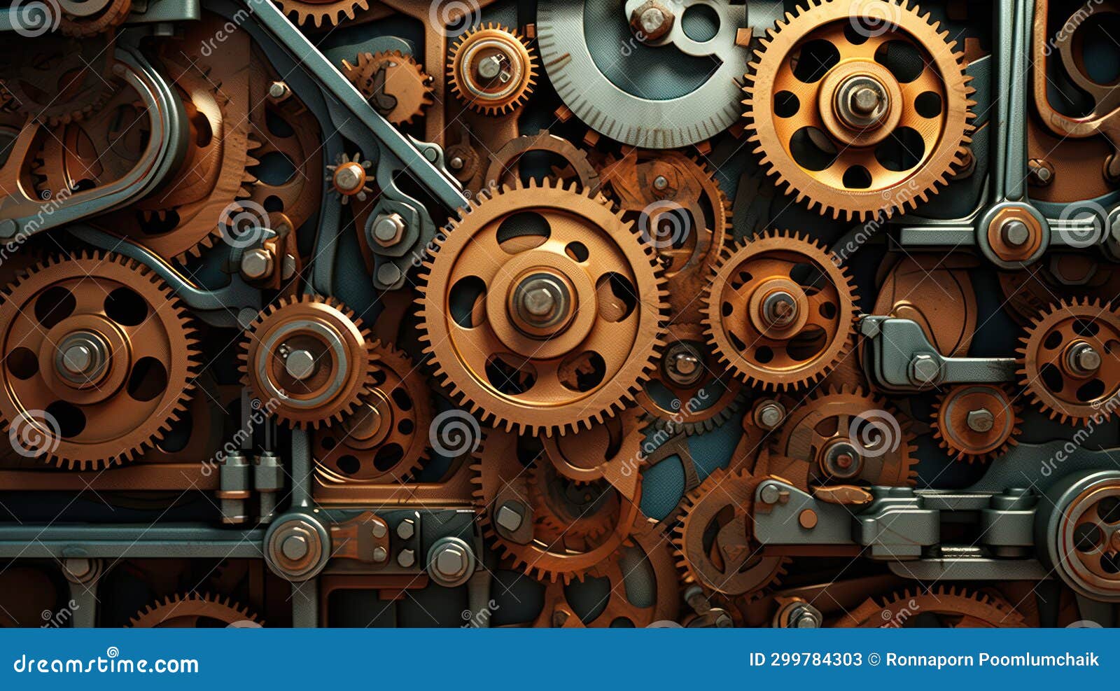 Cogs and Wheels Create an Industrial Background Stock Illustration ...