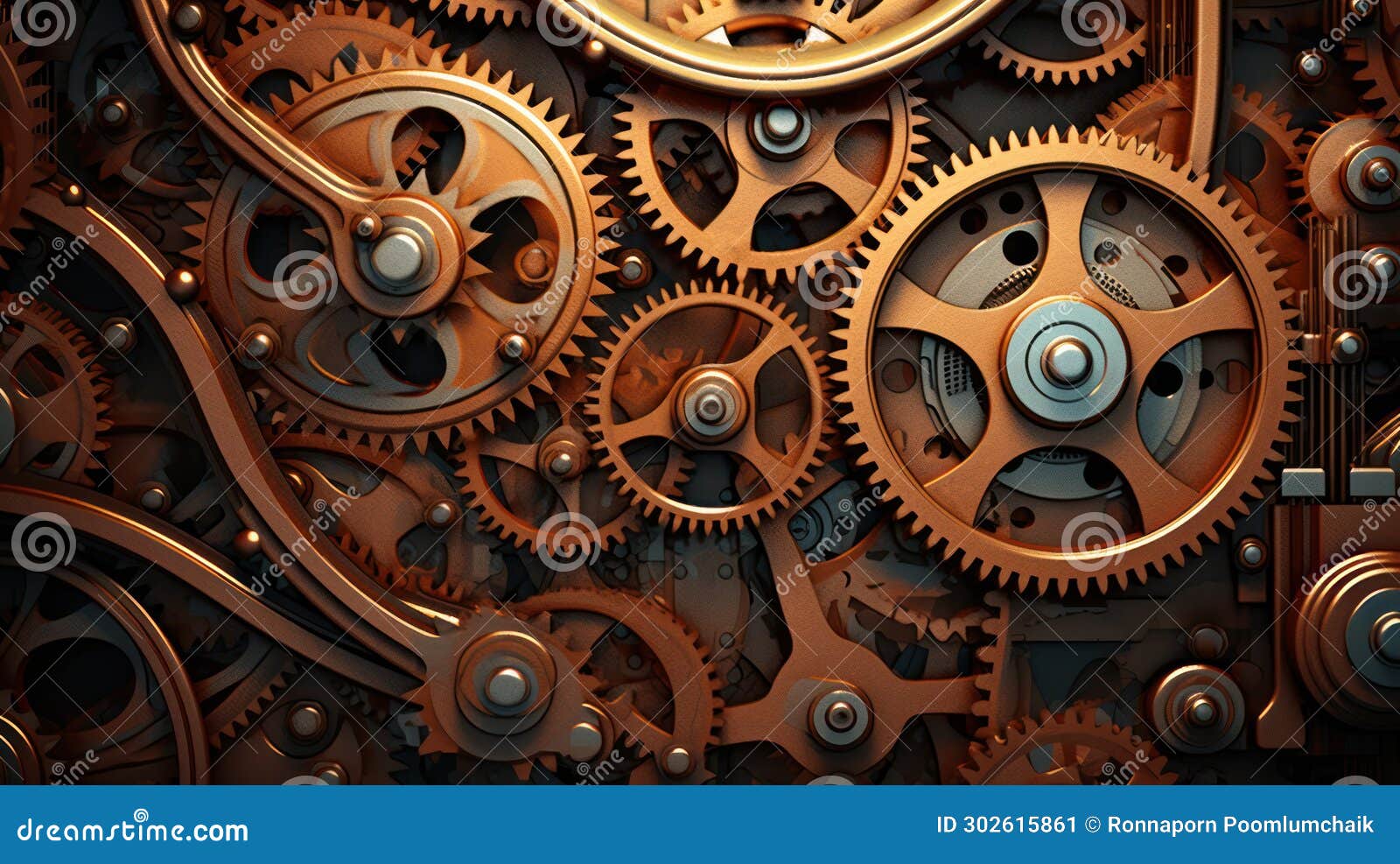 Cogs and Wheels Create an Industrial Background Stock Illustration ...