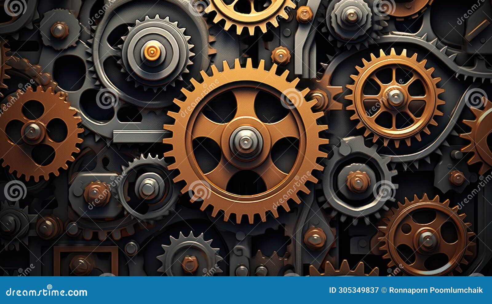 Cogs and Wheels Create an Industrial Background Stock Image - Image of ...