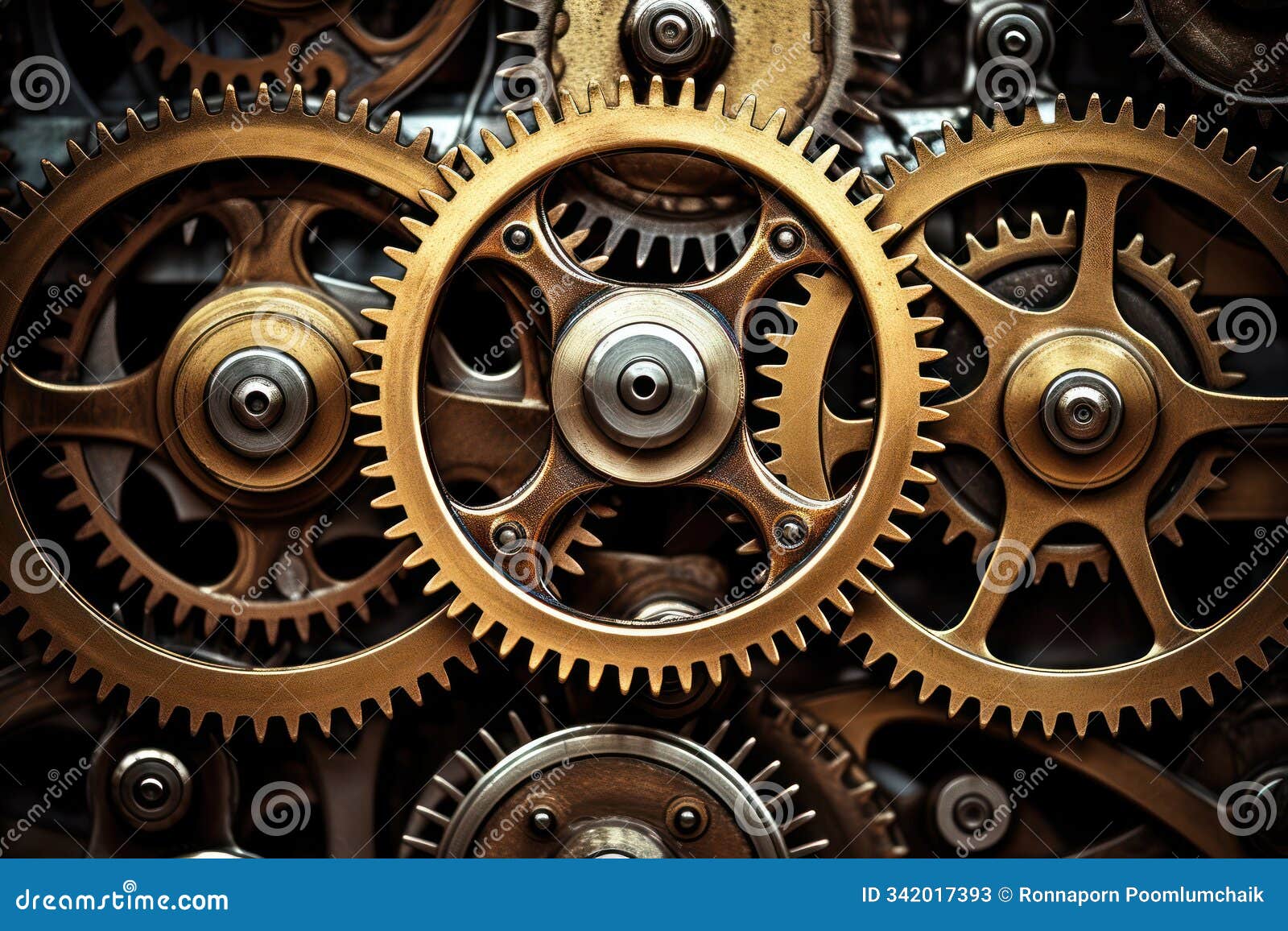 Cogs and Wheels Create an Industrial Background Stock Illustration ...