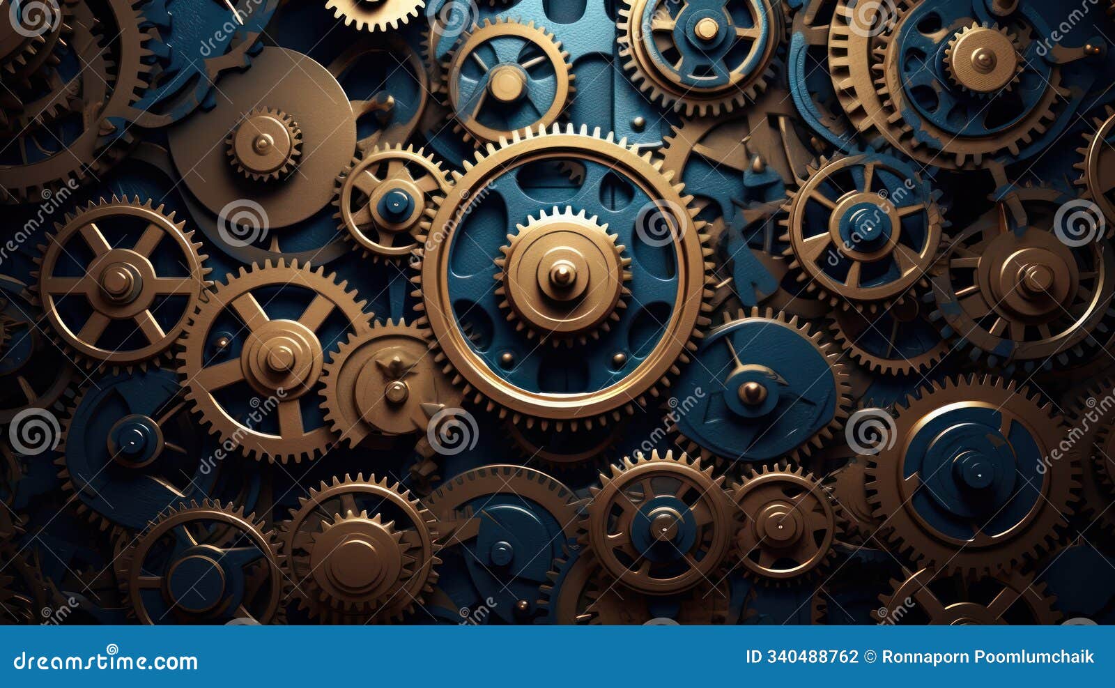 Cogs and Wheels Create an Industrial Background Stock Illustration ...