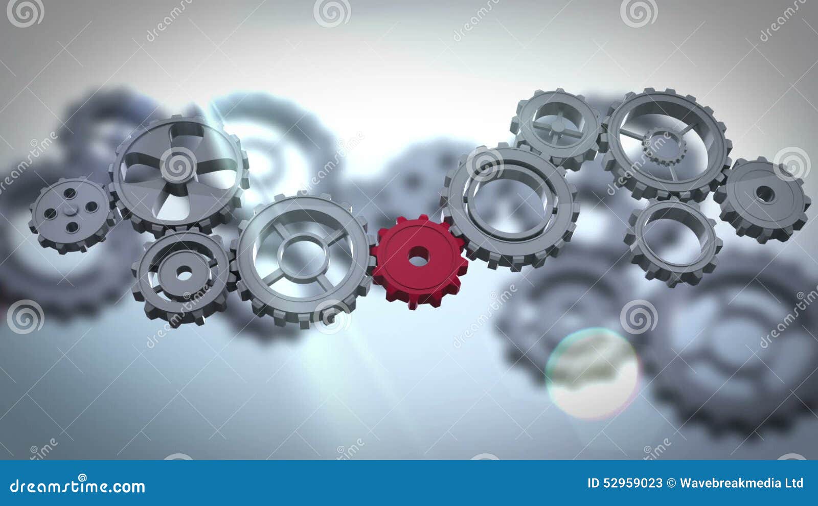 Cogs and wheels turning stock video. Video of machinery - 52959023