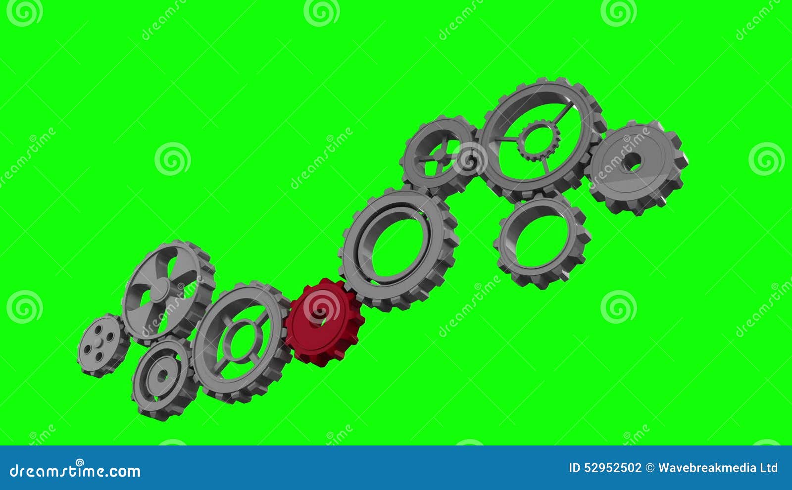 Cogs and Wheels Turning on Green Screen Stock Footage - Video of green ...