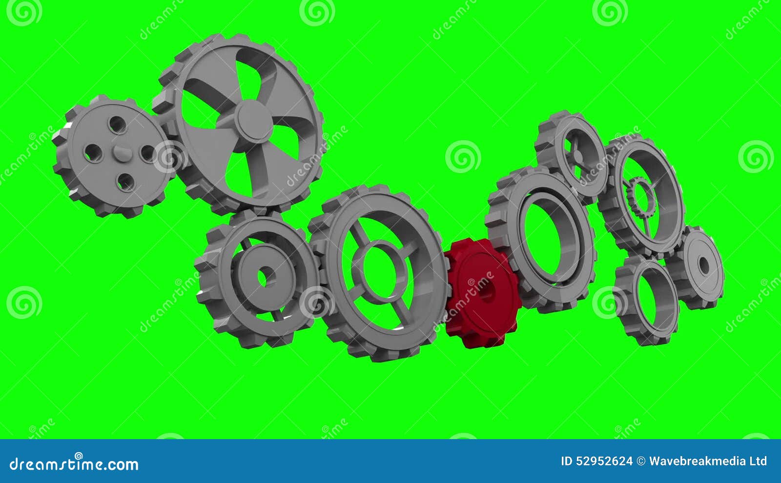 Cogs and Wheels Turning on Green Screen Stock Footage - Video of ...