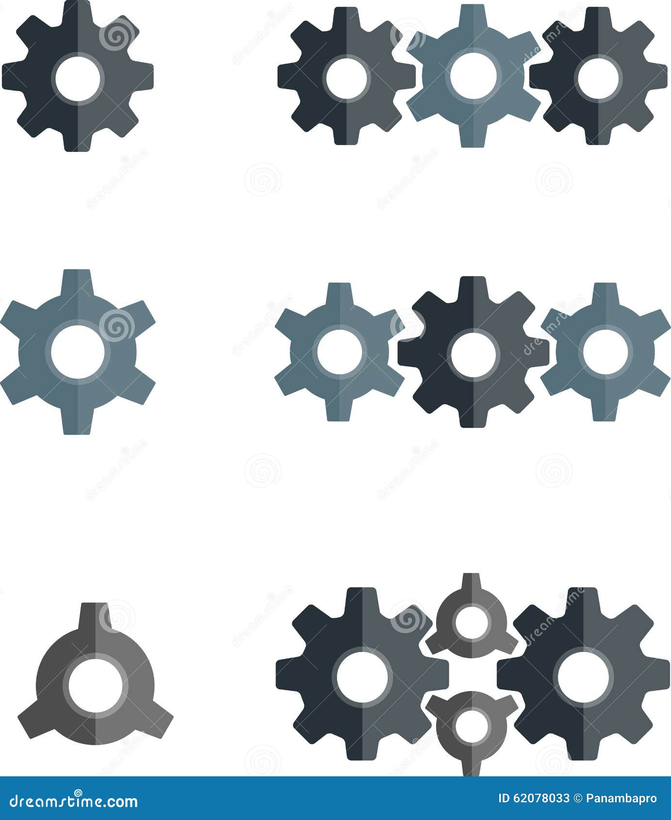 Cogwheel stock vector. Illustration of mechanical, power - 62078033