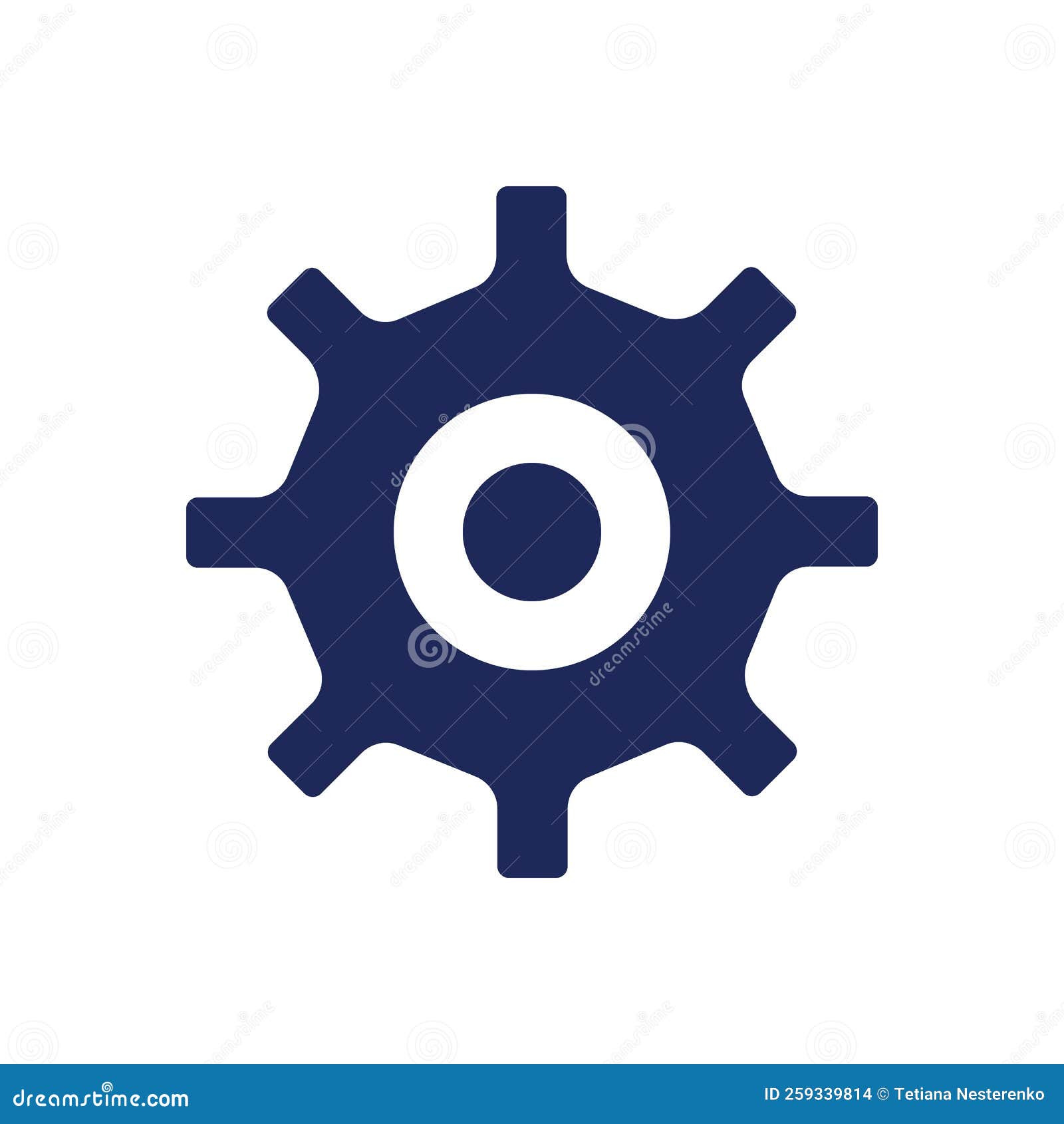 Cogwheel Black Glyph Ui Icon Stock Vector - Illustration of interface ...