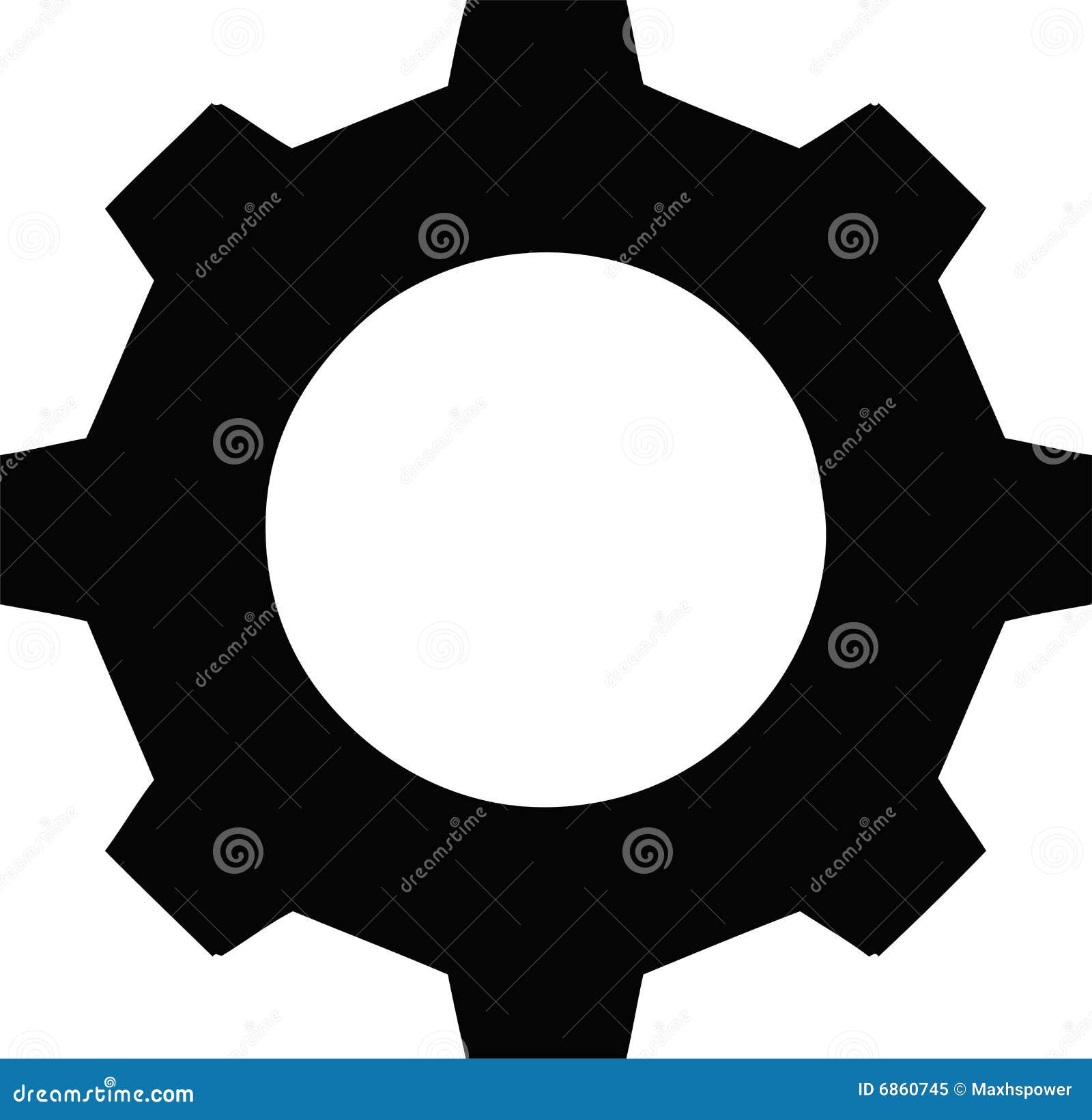Cogwheel - Cog stock illustration. Illustration of symbol - 6860745