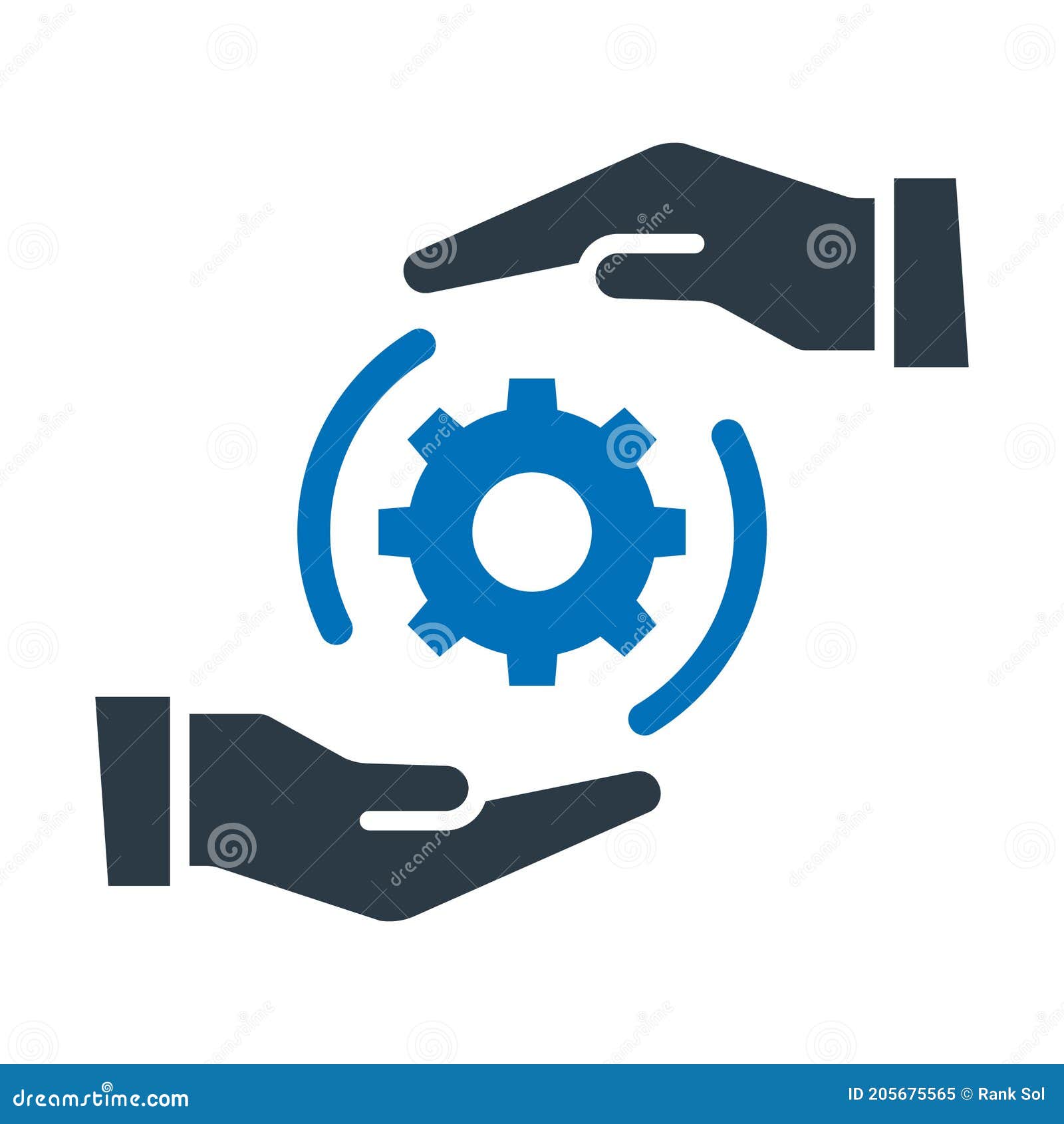 Cogwheel Driving Force Vector Icon Which Can Easily Modify Stock Vector ...
