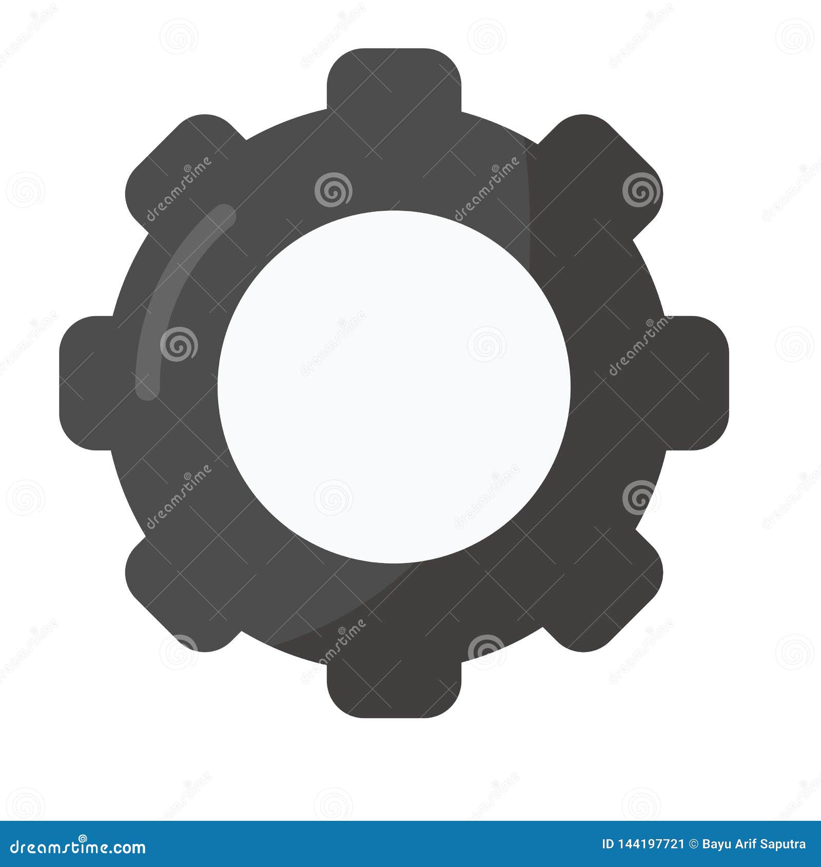 Cogwheel flat icon stock illustration. Illustration of symbol - 144197721