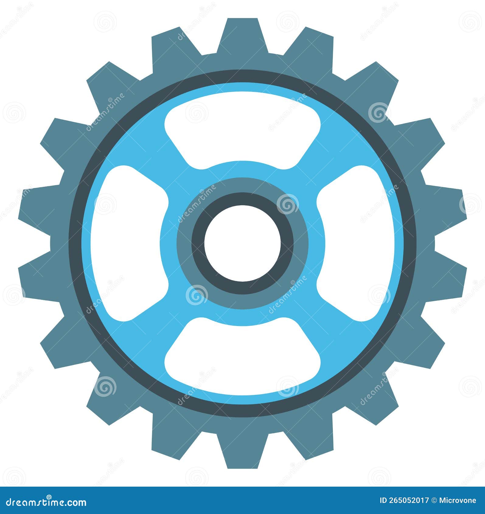 Cogwheel Icon In Different Style Vector Illustration. Two Colored And ...