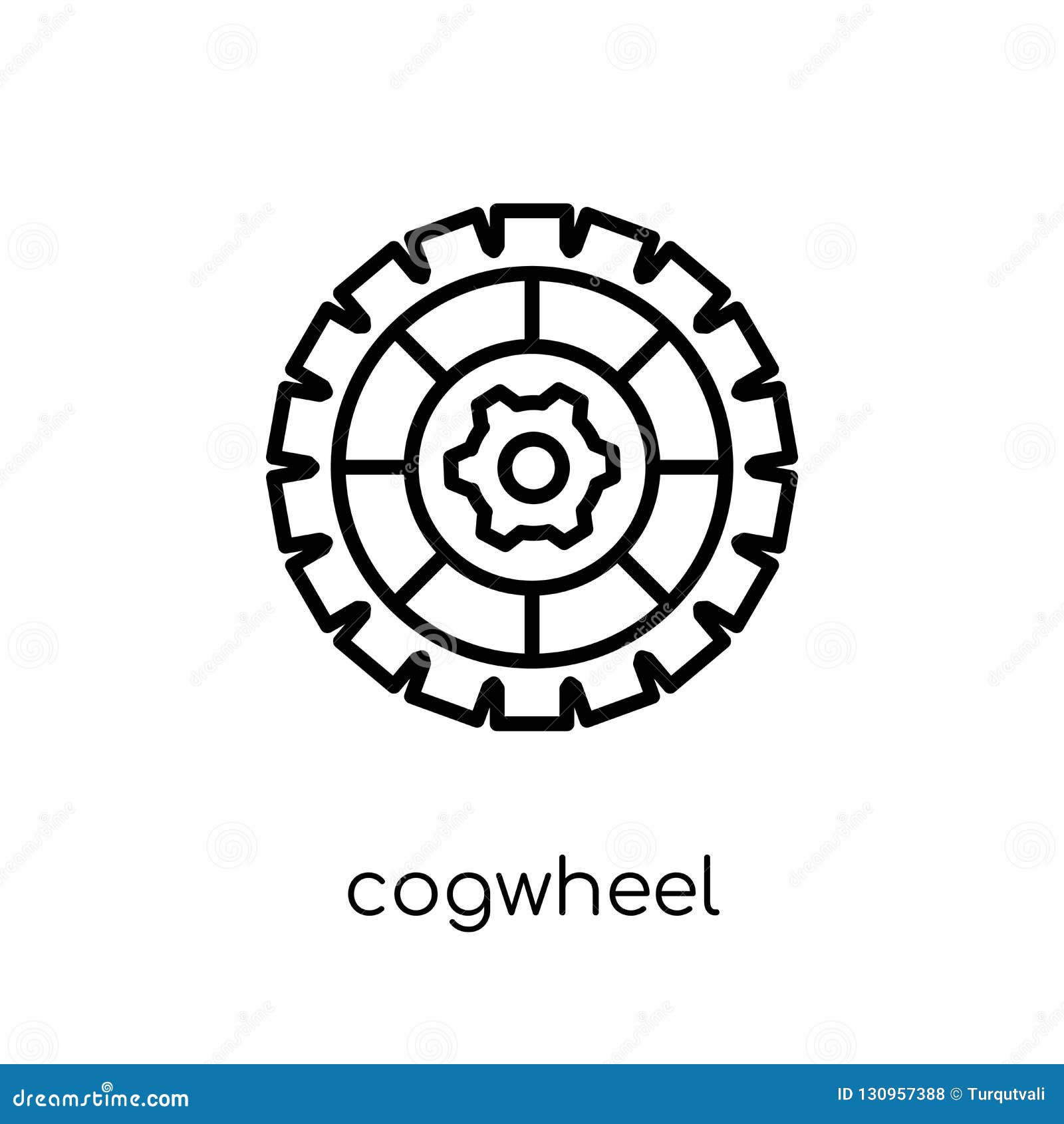 Cogwheel Icon. Trendy Modern Flat Linear Vector Cogwheel Icon on Stock ...