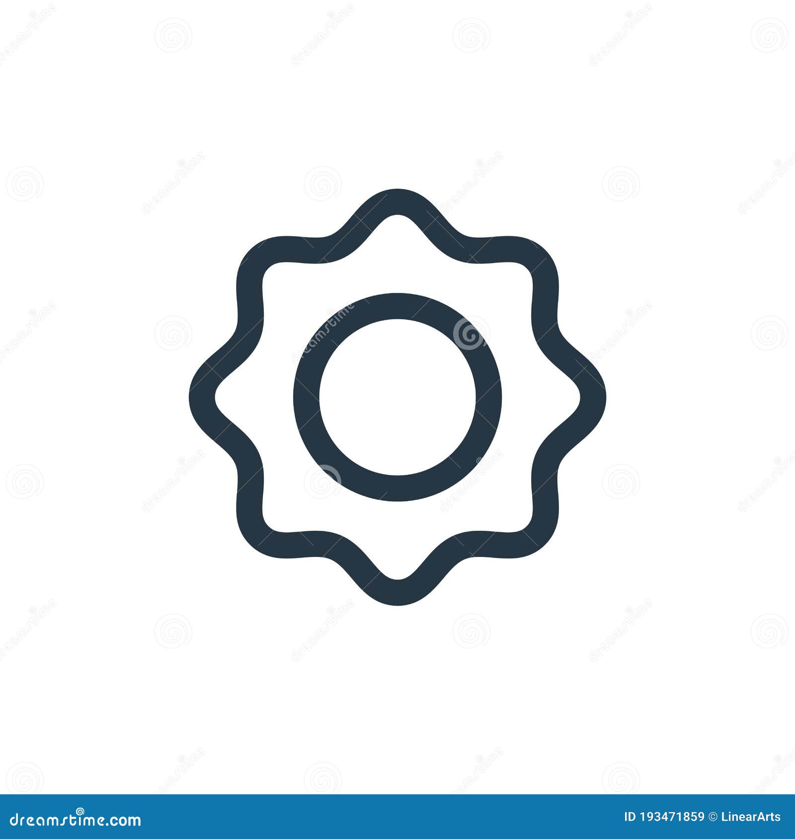 Cogwheel Icon Vector from Basic Ui Concept. Thin Line Illustration of ...