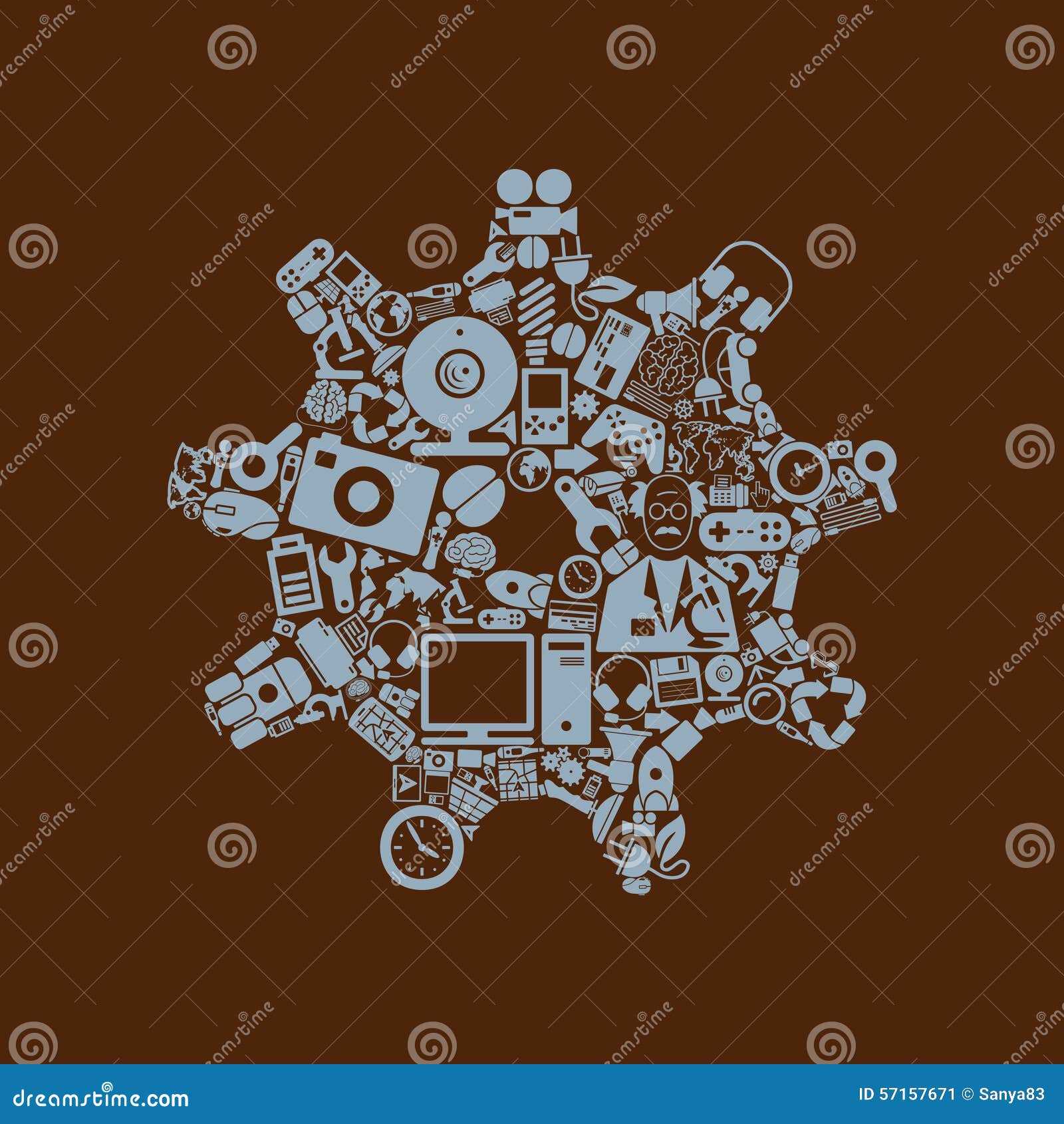 Cogwheel icon stock vector. Illustration of cloud, business - 57157671