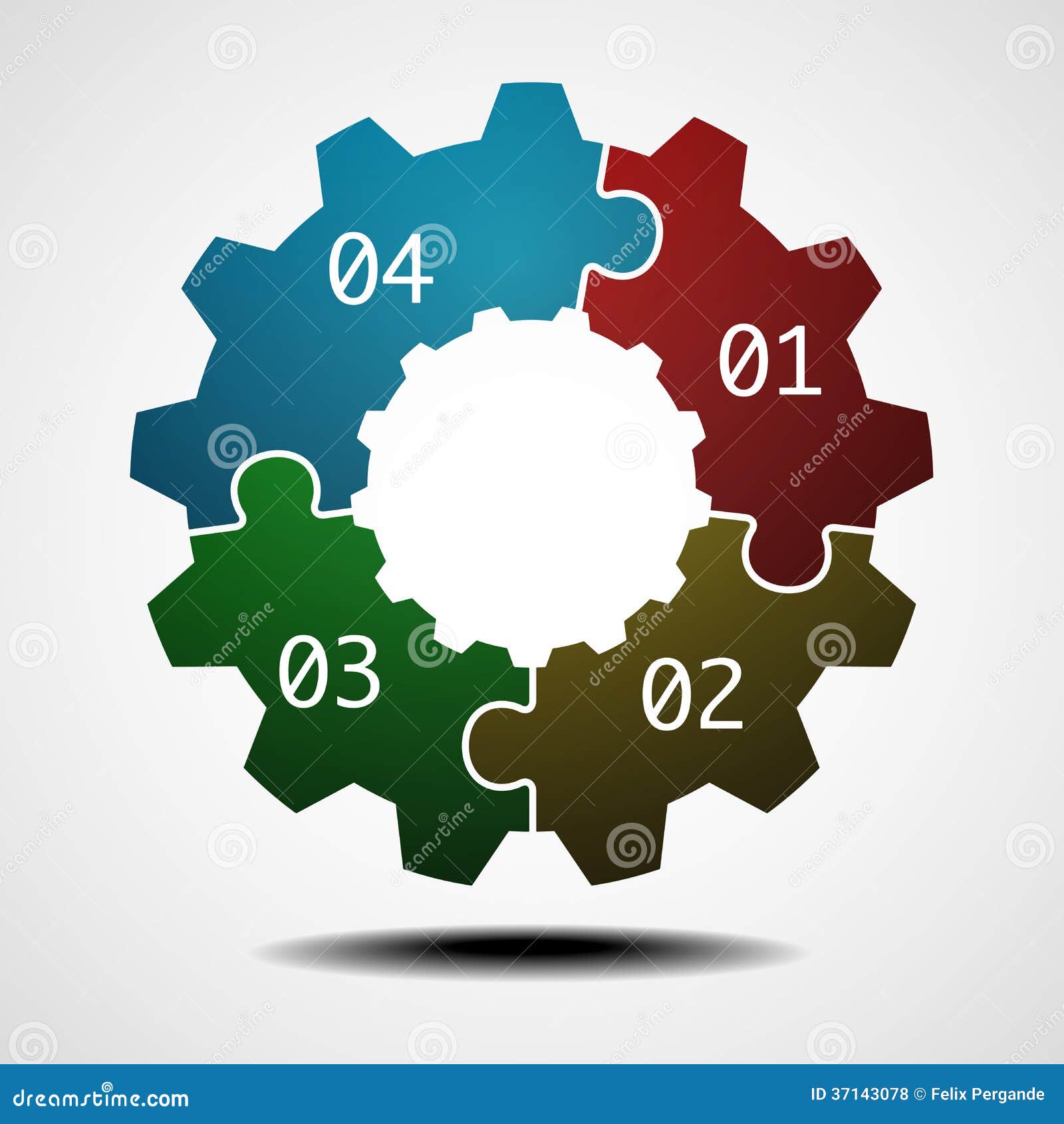 Cogwheel Infographic Template Stock Vector - Illustration of factory ...