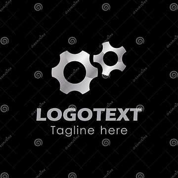 Cogwheel Mechanism Logo Design Template for Engineering Stock Vector ...