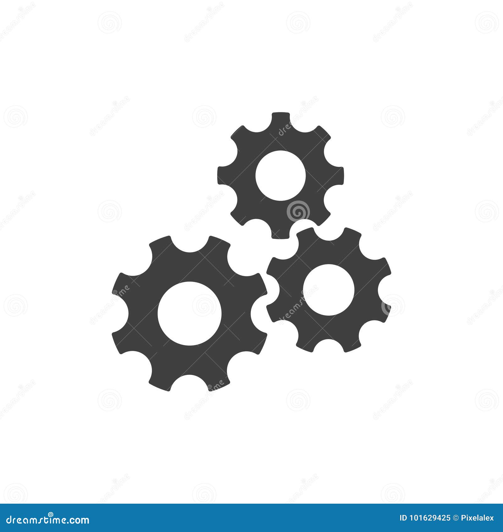 Cogwheel vector icon stock vector. Illustration of equipment - 101629425