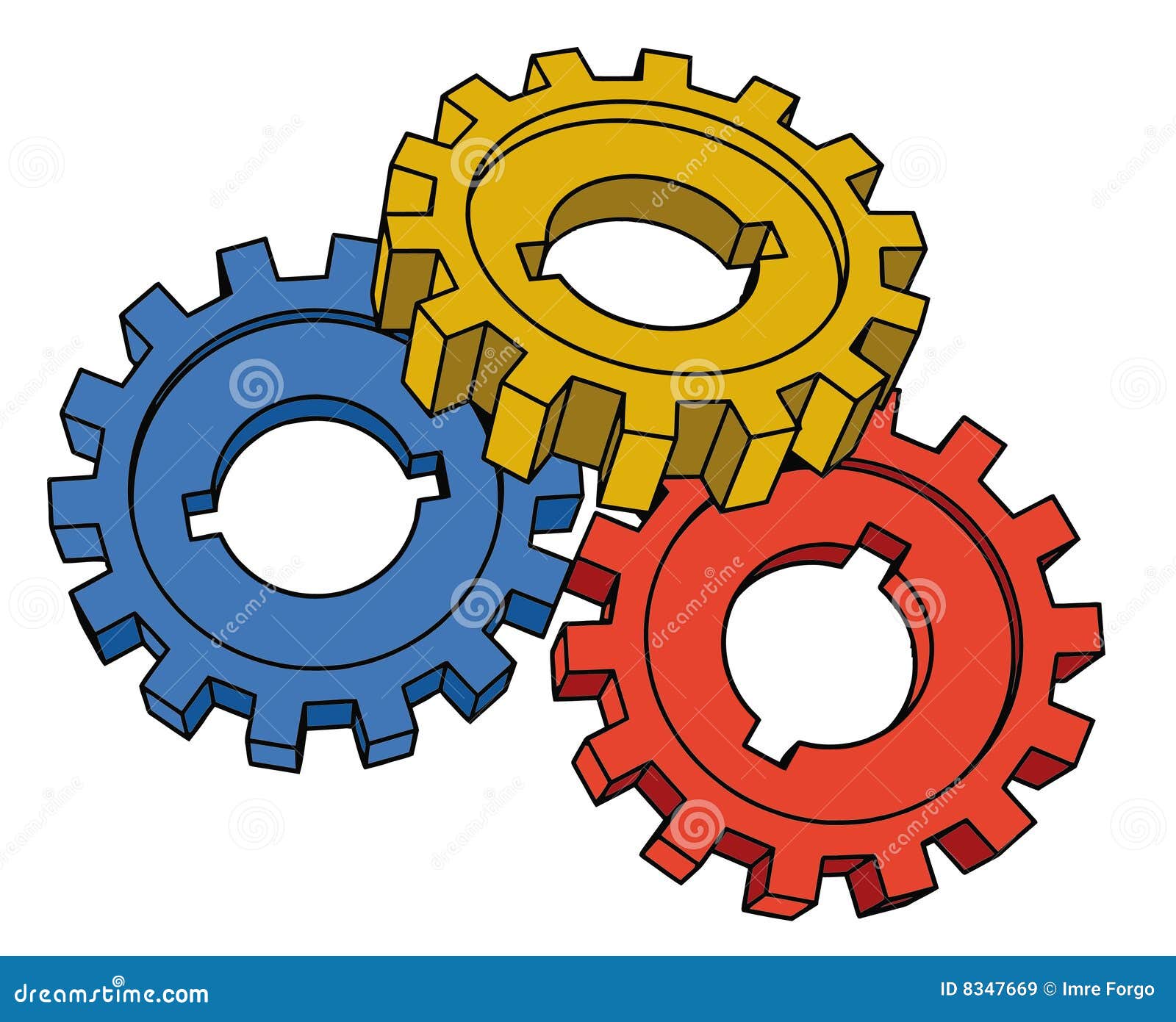 Cogwheels stock vector. Illustration of pinion, collaboration - 8347669