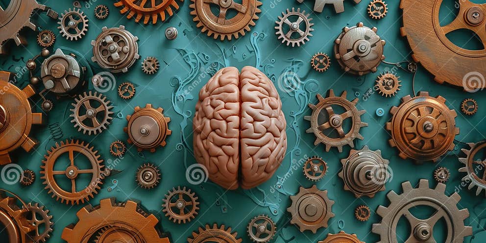 Cogwheels Brain, Brainstorming and Creativity Concept, Gear Wheels ...