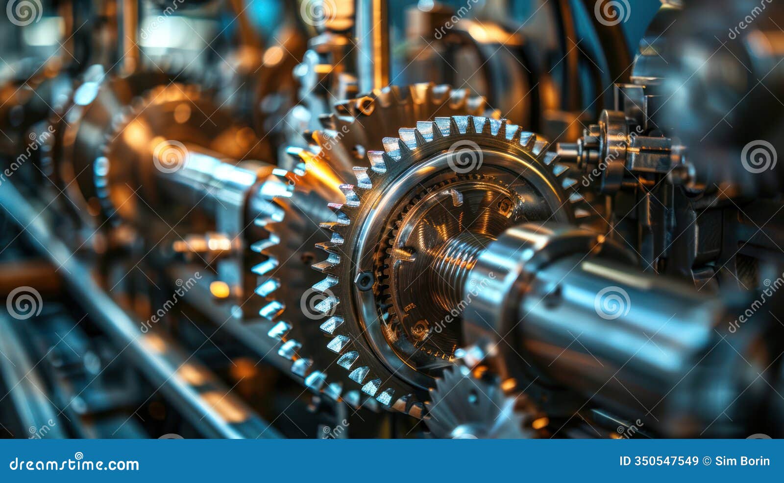 Cogwheels Embedded in a Complex Machinery Setup, Demonstrating Stock ...