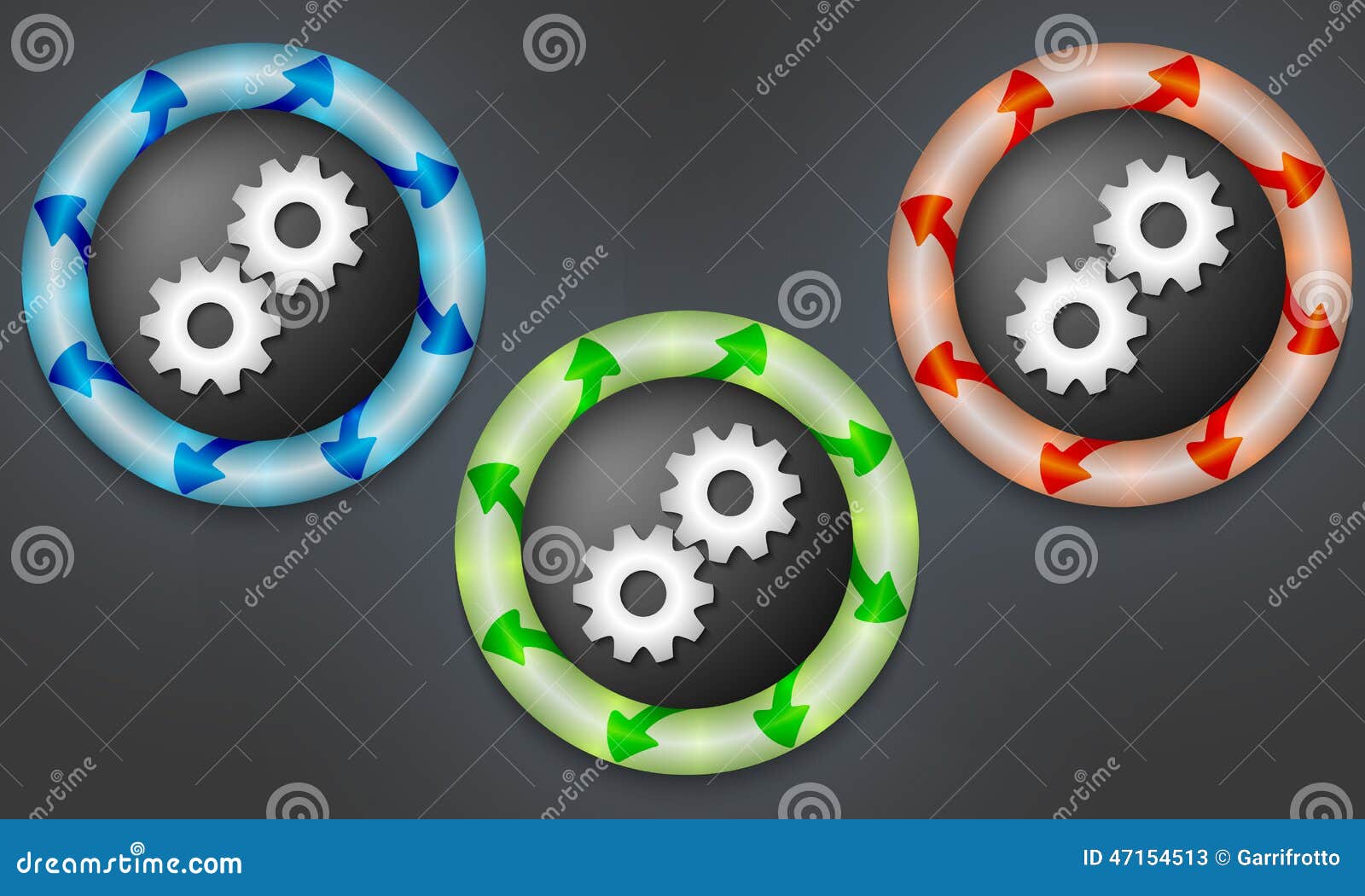 Cogwheels stock vector. Illustration of business, light - 47154513