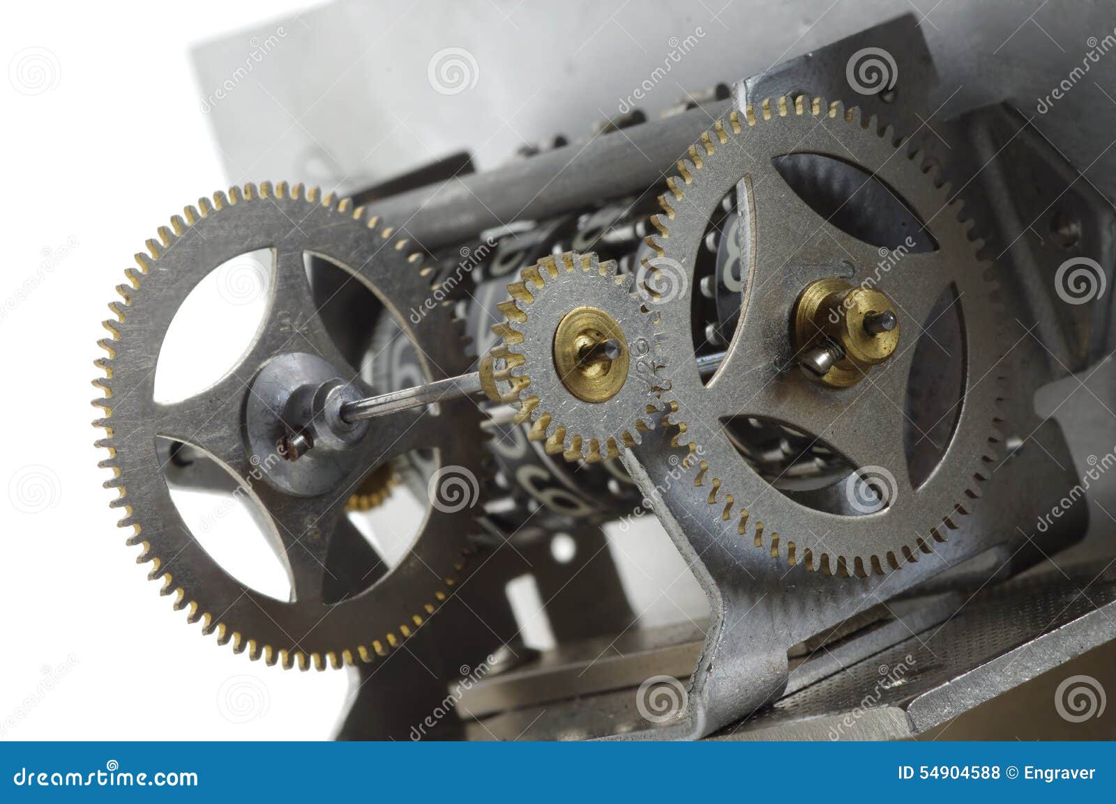 Cogwheels Mechanism Counter Stock Photo - Image of objects, grungy ...