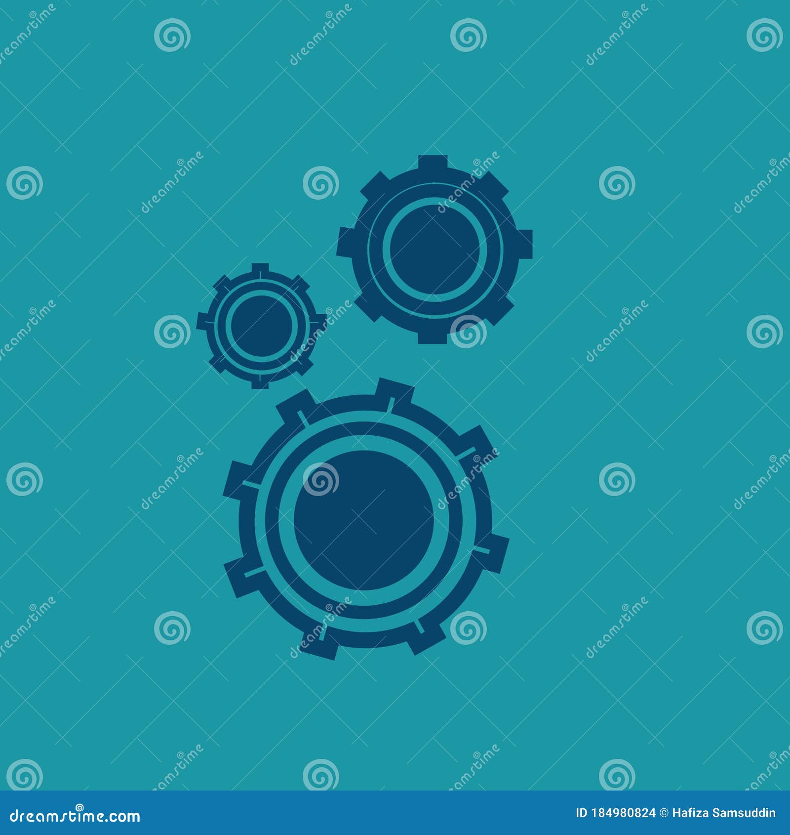 Cogwheels. Vector Illustration Decorative Design Stock Illustration ...