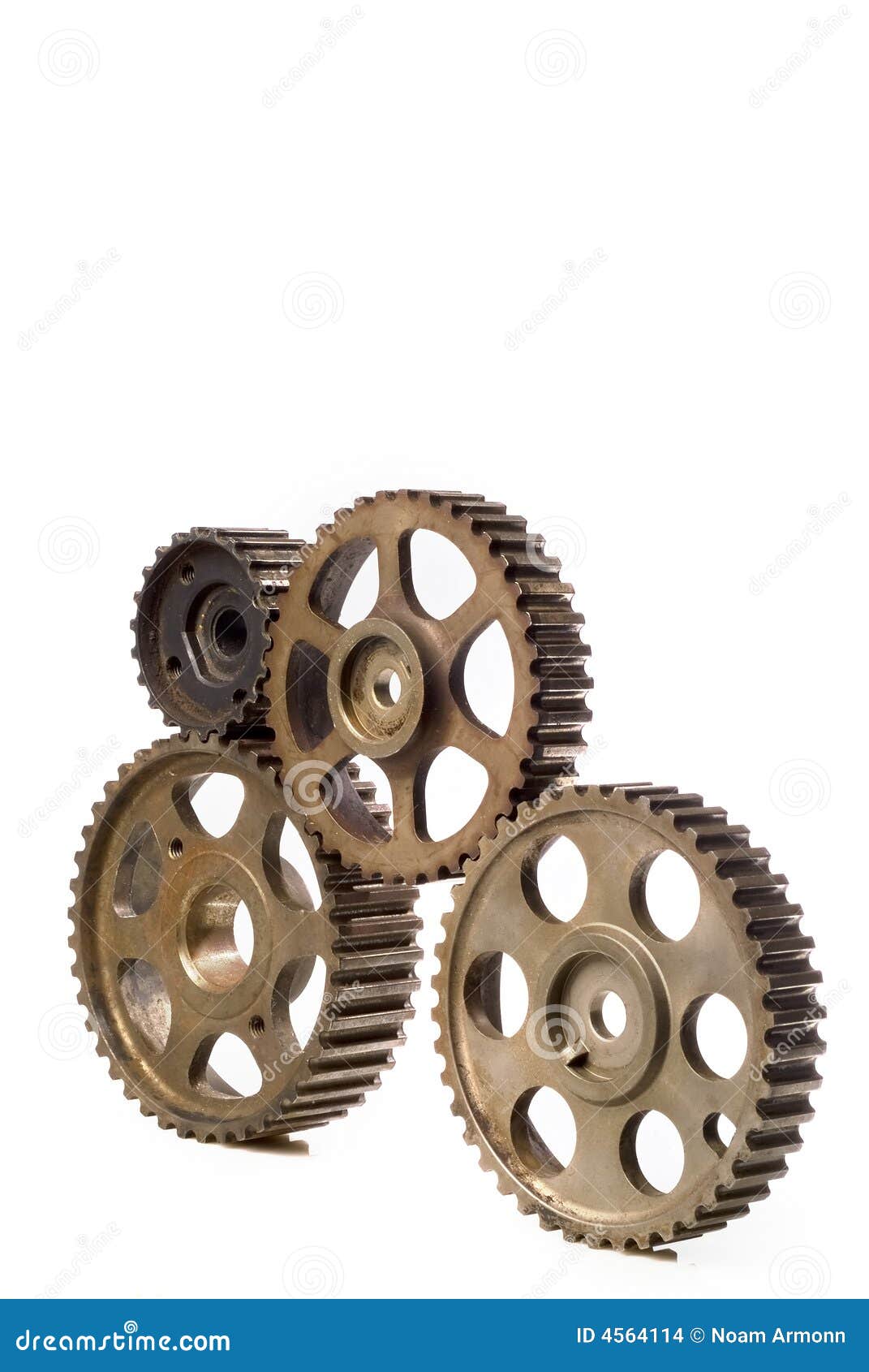 Cogwheels on white stock photo. Image of clockwork, parts - 4564114