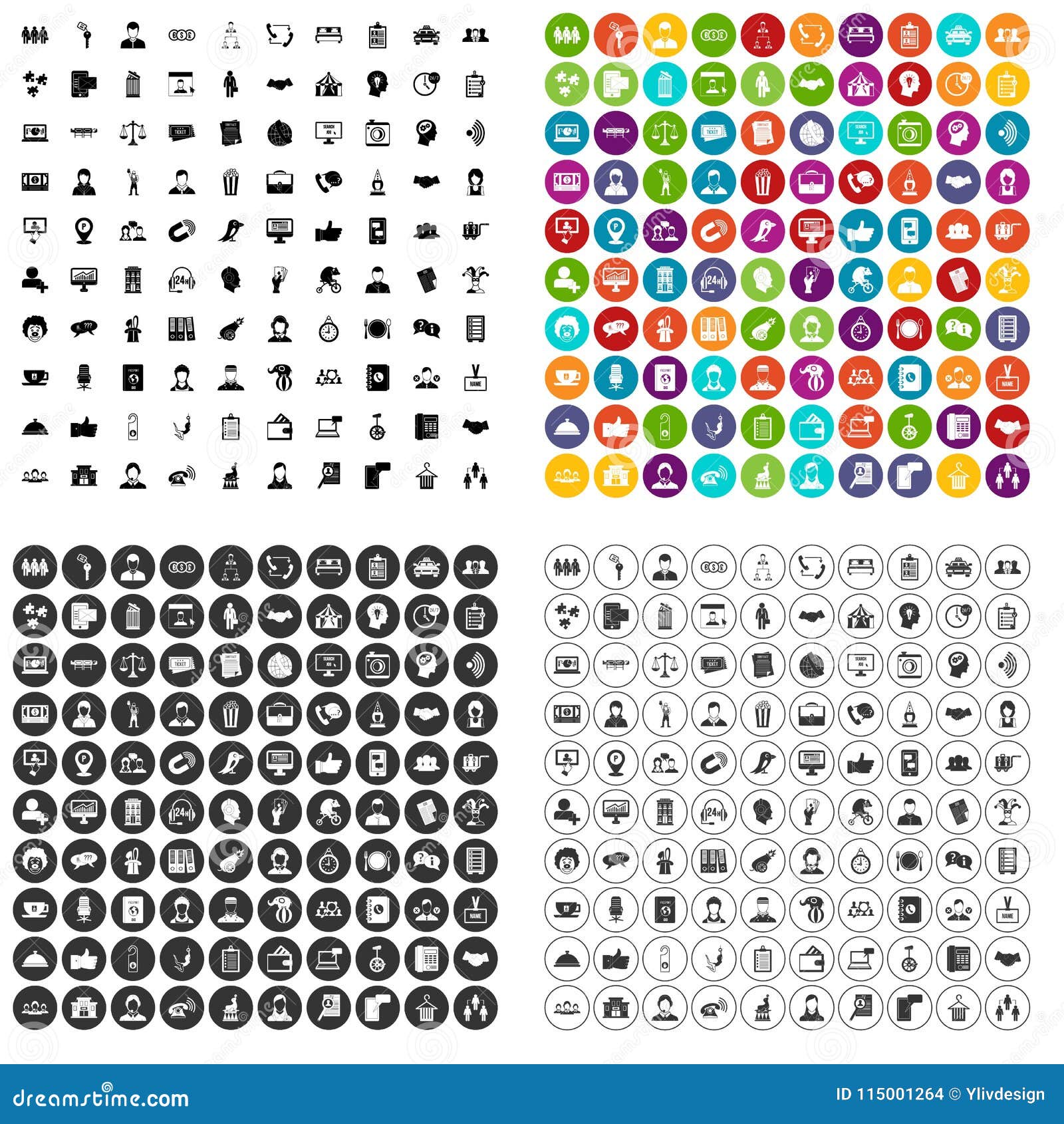 100 Coherence Icons Set Vector Variant Stock Vector - Illustration of ...