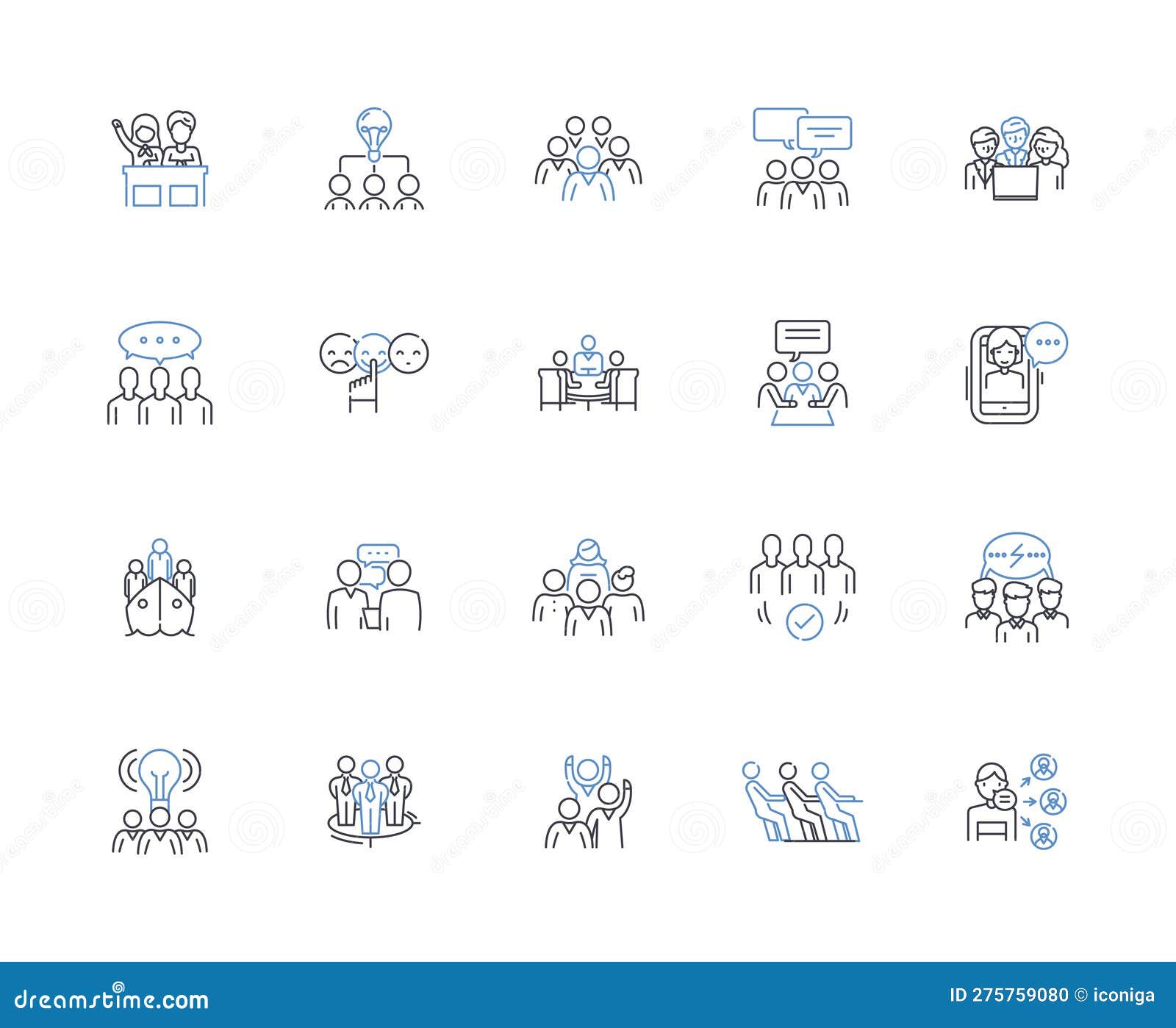 Coherence Line Icons Collection Unity Synchronization Alignment