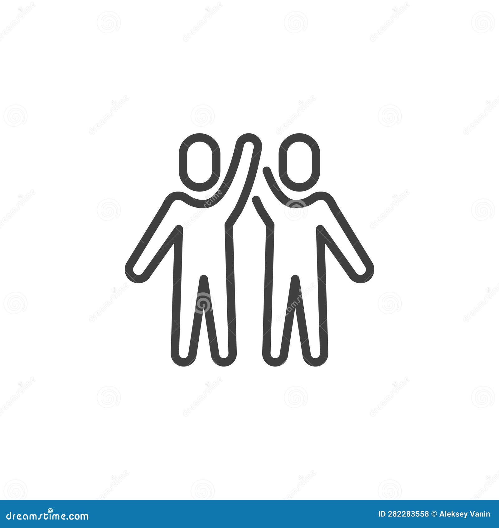Cohesion Teamwork Line Icon Stock Vector - Illustration of hollow ...