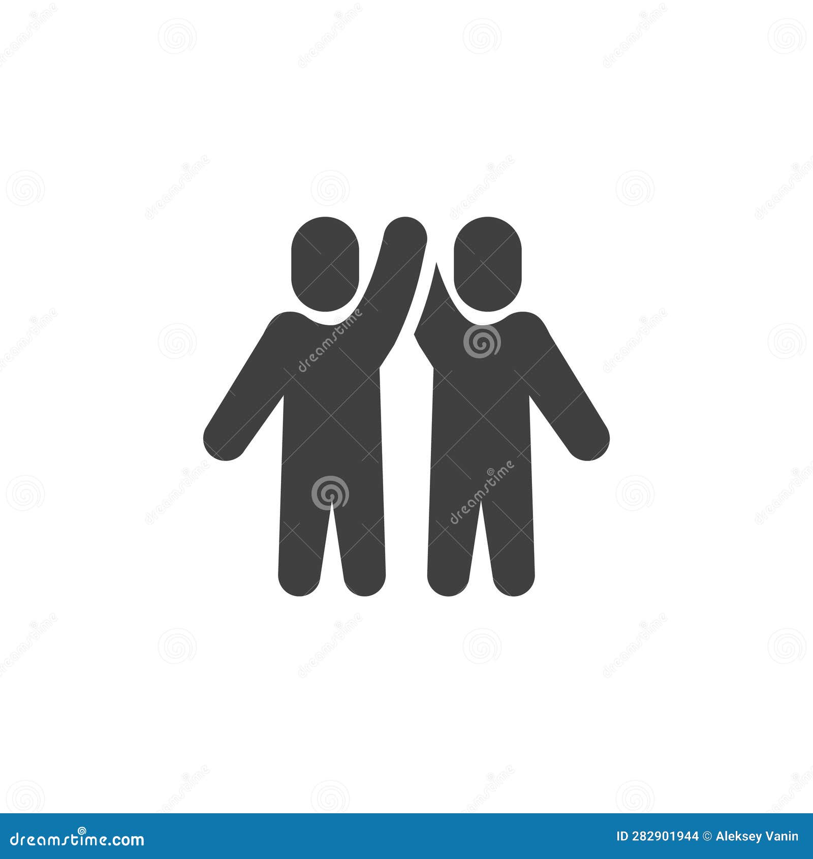 Cohesion Symbol With Many Raised Hands Of Different Colors Cartoon ...