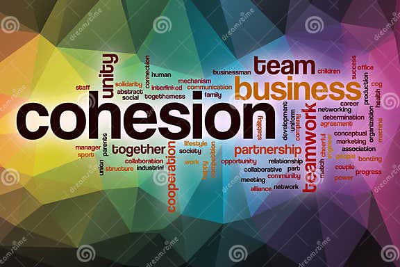 Cohesion Word Cloud with Abstract Background Stock Illustration ...
