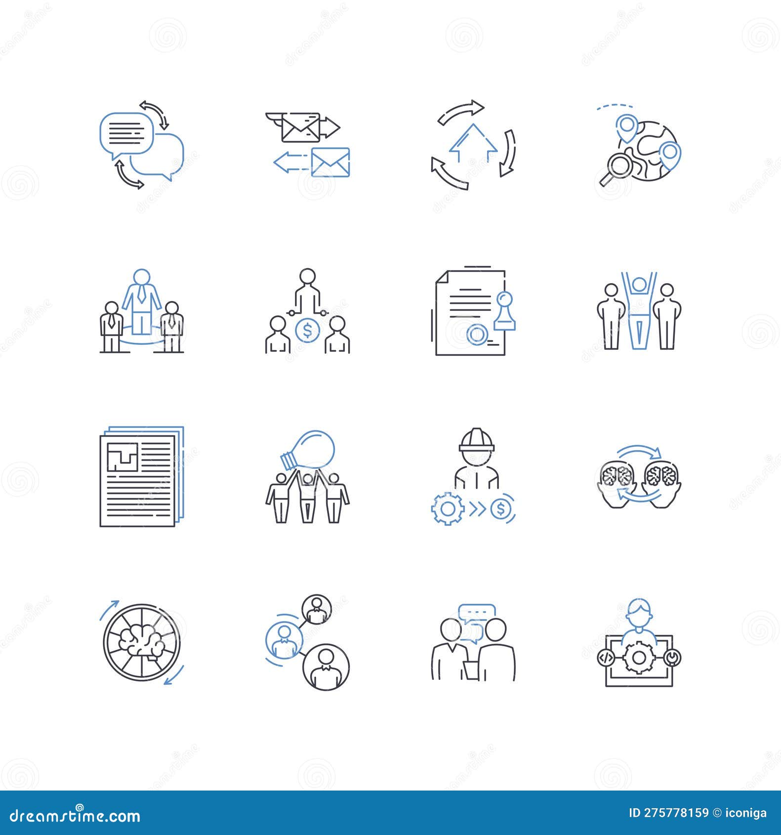 Cohesive Unity Line Icons Collection. Harmony, Integration ...