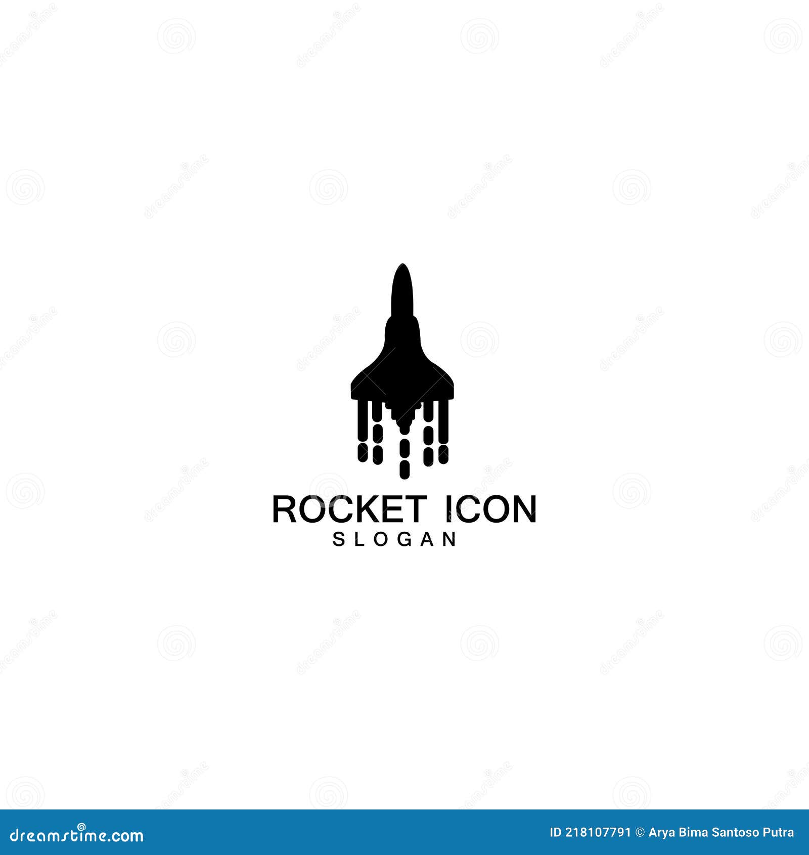 Cohete Espacial Icono Vector Logo Stock de ilustración - Ilustración de ...