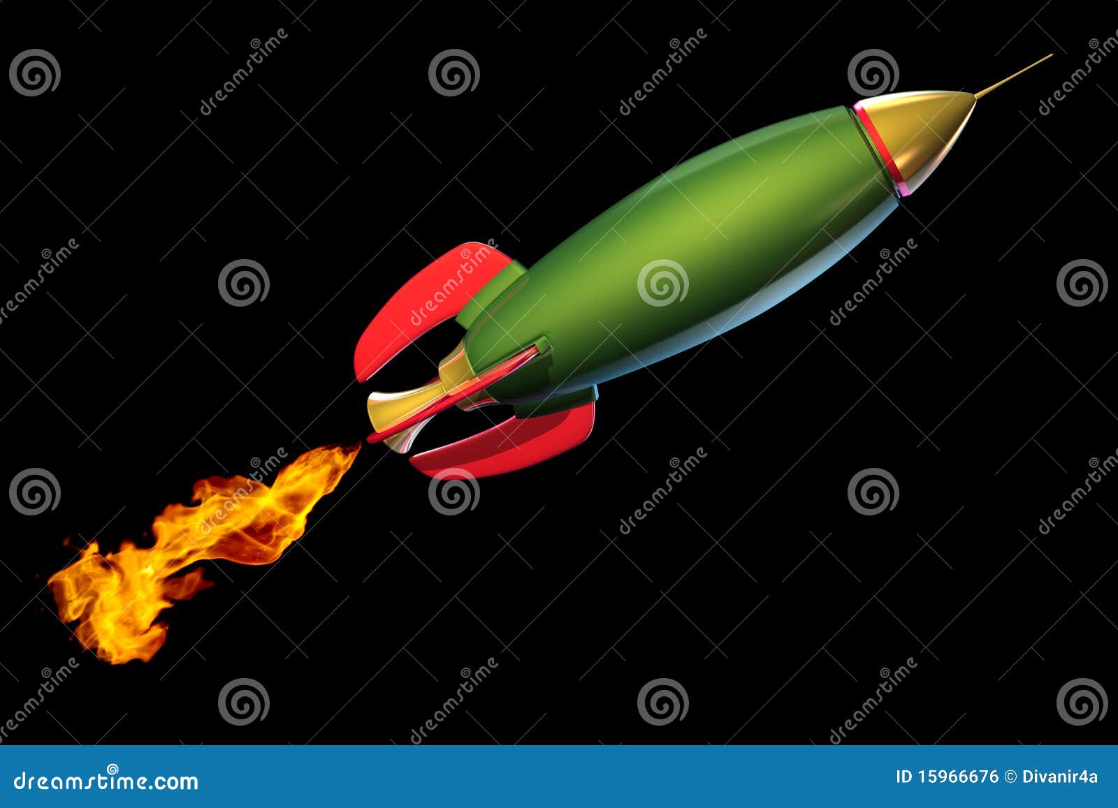 Cohete verde stock de ilustración. Ilustración de misil - 15966676