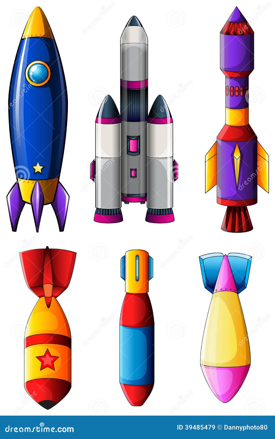 Cohetes explosivos ilustración del vector. Ilustración de bombardeo ...