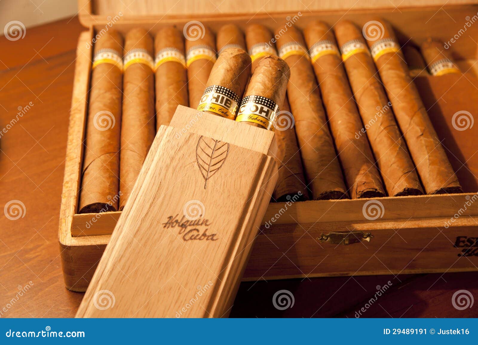 Cohiba Esplendidos Cigars in the Wooden Box Editorial Photo - Image of ...