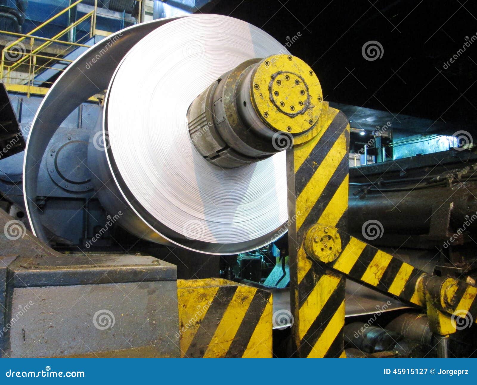 Coil aluminum foil stock image. Image of factory, roll - 45915127