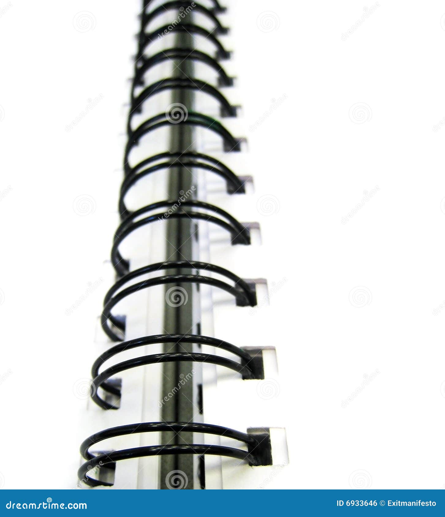 Coil Binding Close-up stock photo. Image of paper, binding - 6933646