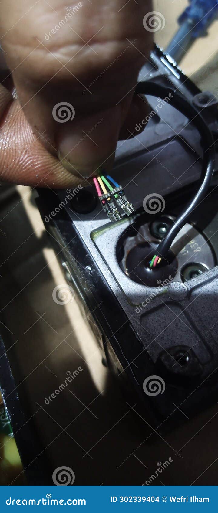 Coil Cable Installation for 60 Ton Injection Machine Stock Photo ...