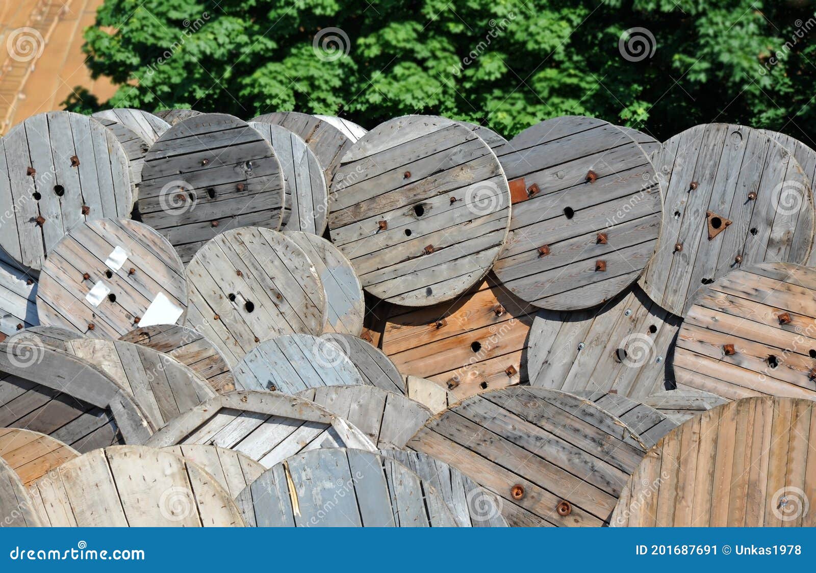 Coil of cable stock image. Image of equipment, black - 201687691