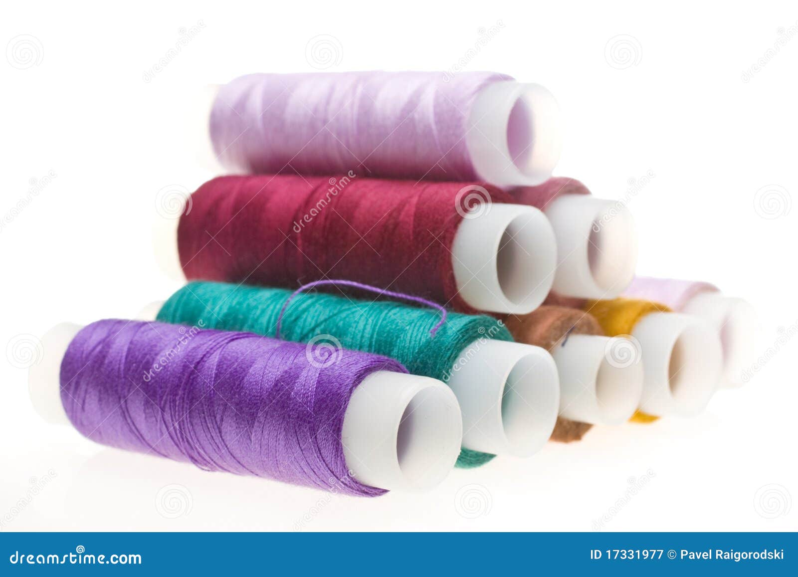 Coil with colored threads stock image. Image of descriptive - 17331977