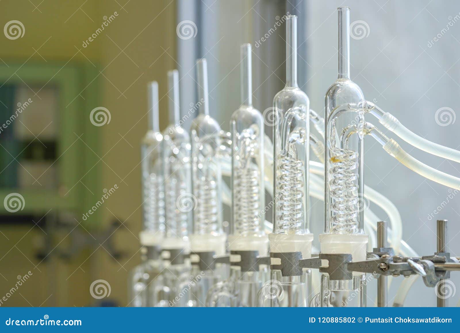 Coil Condenser of Soxhlet Extraction. Stock Photo - Image of ...