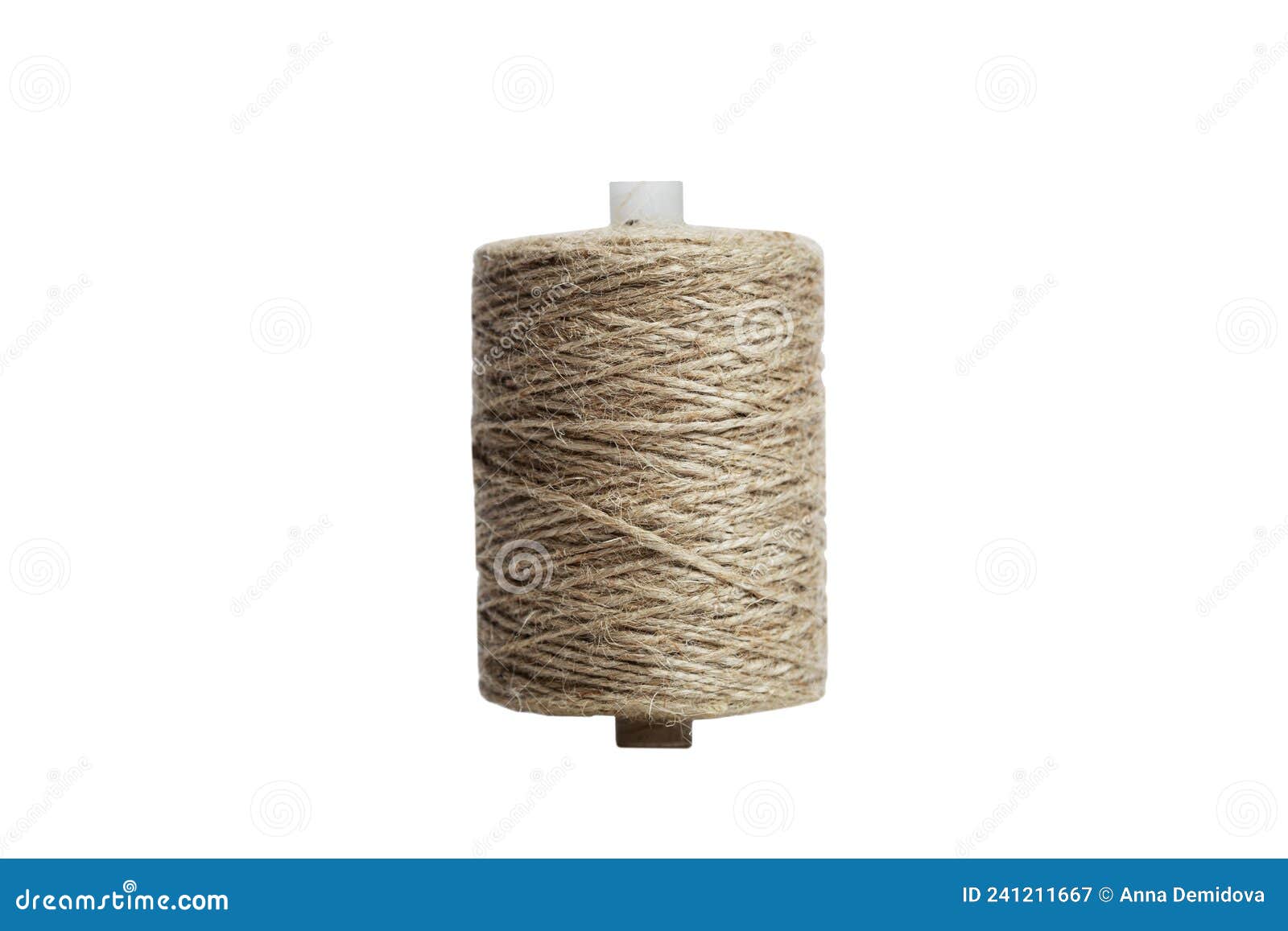 Coil with Craft Jute Rope. Needlework and Creativity. Close-up Stock ...