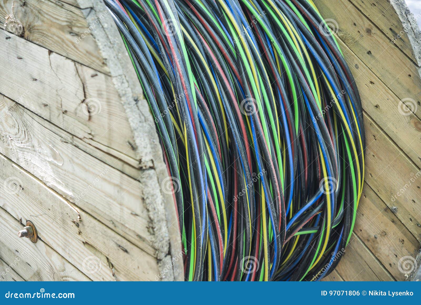 Coil of electric cable stock photo. Image of detail, communication ...