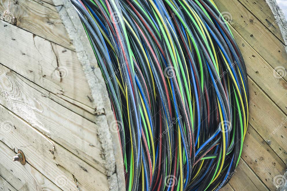 Coil of electric cable stock photo. Image of detail, communication ...