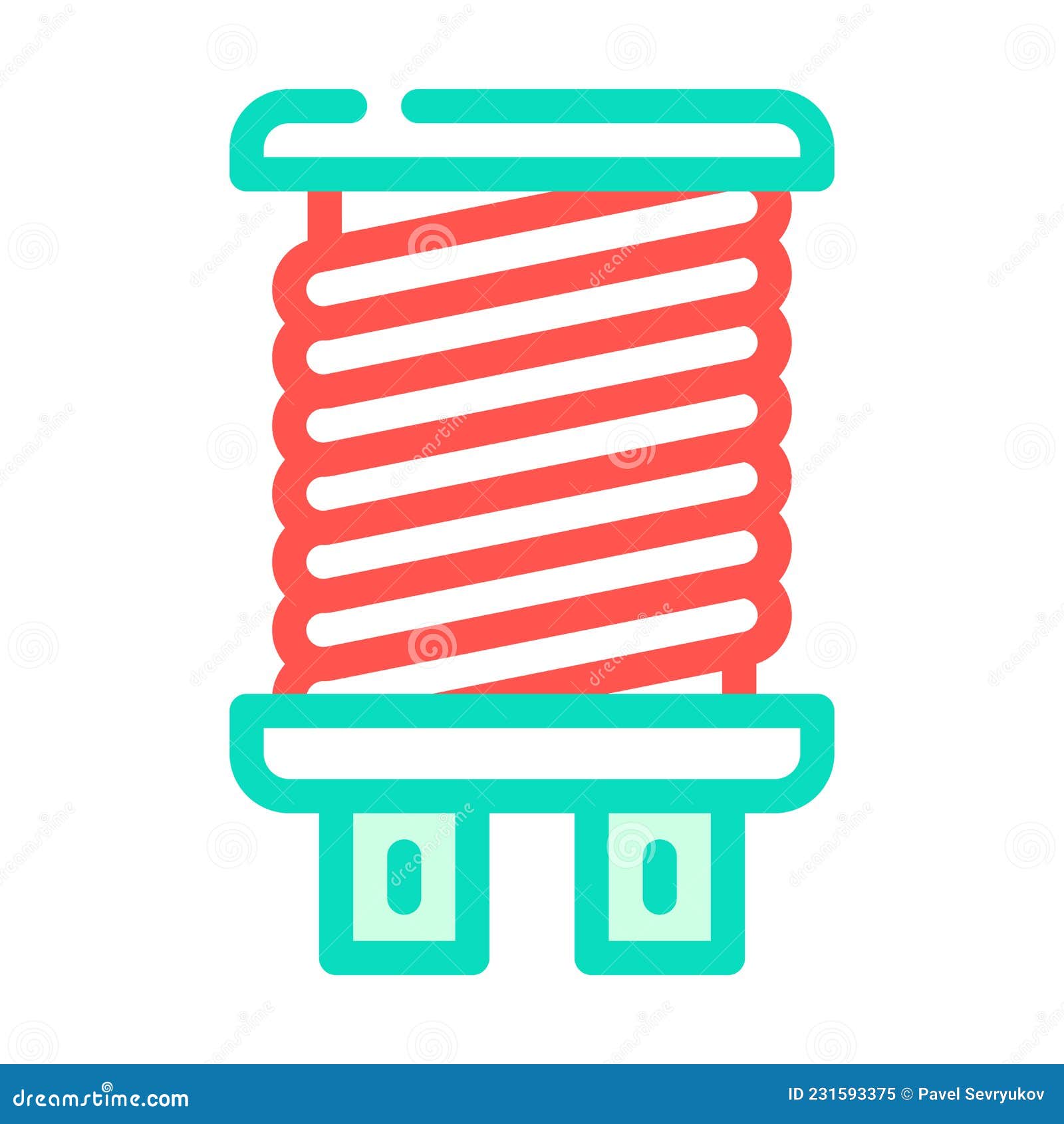 Coil Electromagnetic Color Icon Vector Illustration Stock Vector ...