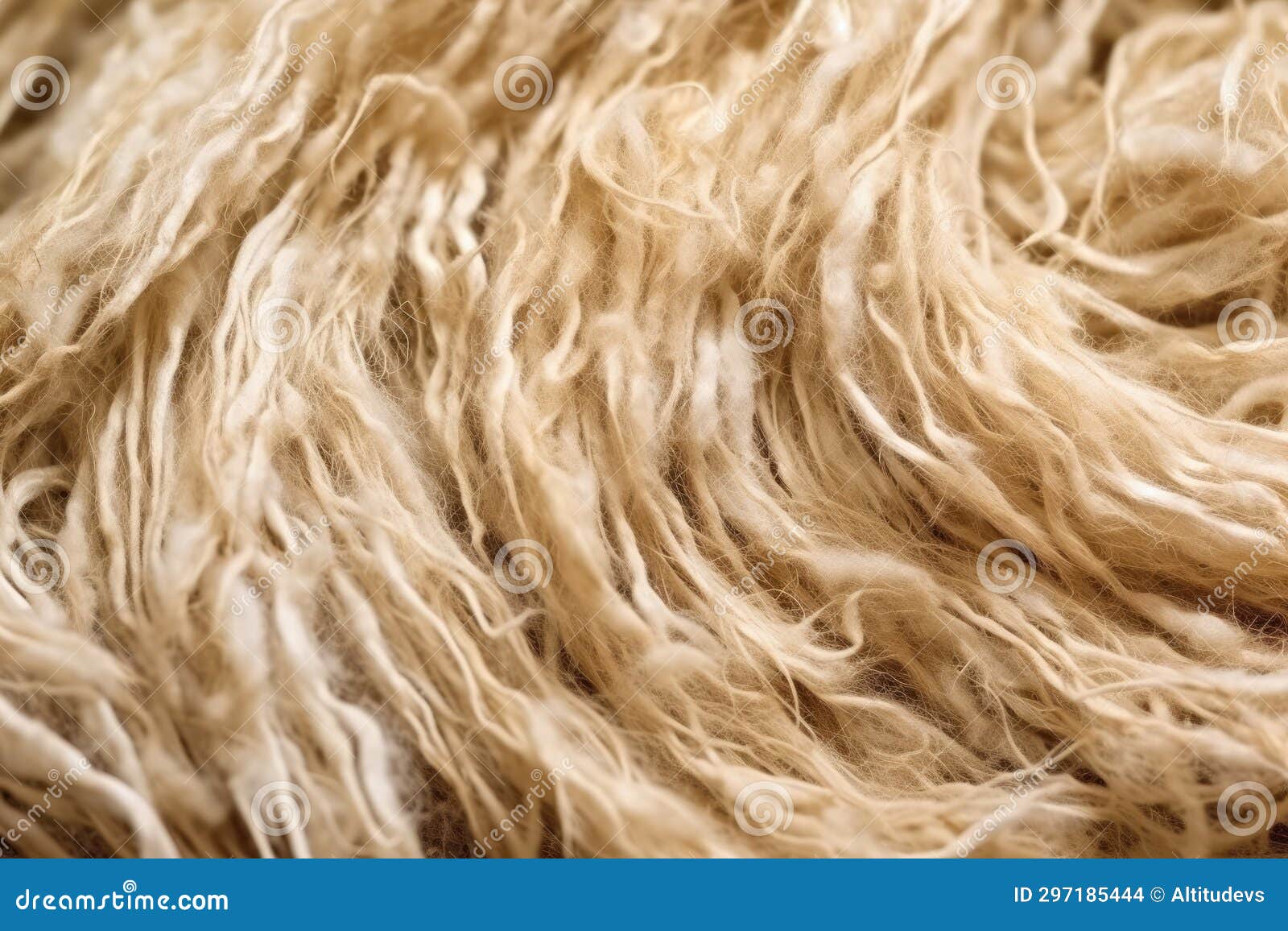 Coil of Fluffy Natural Sheep Wool Stock Photo - Image of wool, spinning ...