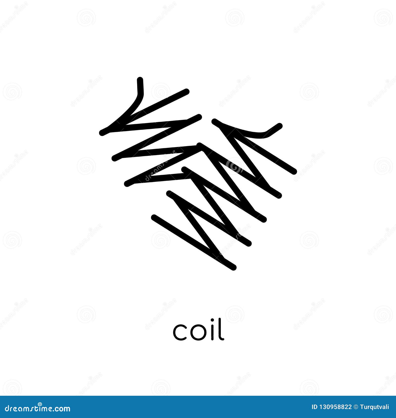 Coil Icon. Trendy Modern Flat Linear Vector Coil Icon on White B Stock ...